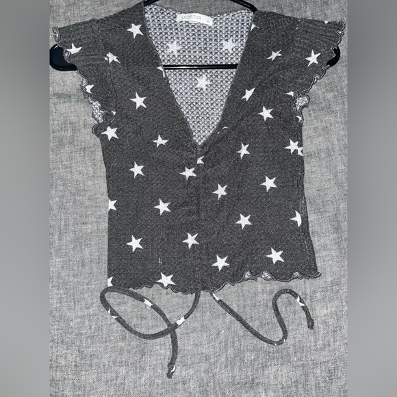 Anistar | Tops | Anistar Cinched Star Cropped Top | Poshmark